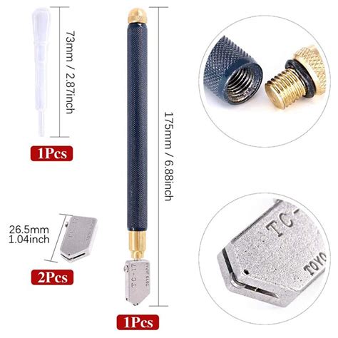 8pcs Glass Cutting Tool Set With Glass Breaking Pl Grandado