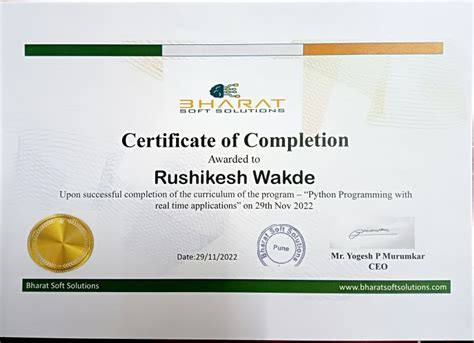 Rushikesh Wakde On Linkedin I Am Successfully Completed The Curriculum