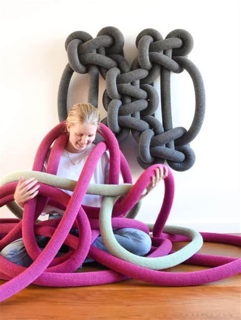 Knitknot Magnum 2 Fiber Art Sculpture By Tamar Samplonius Макраме Узел