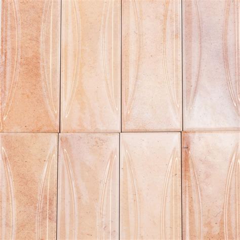 Luna Arc Pink 25x8 Ceramic Subway Tile Handmade Style Tiles