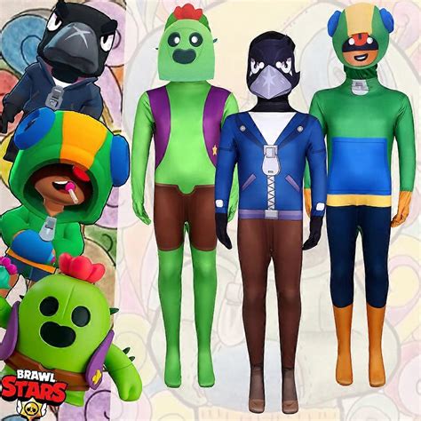 Halloween Brawl Stars Cosplay Costume Jumpsuit Game Character Roleplay