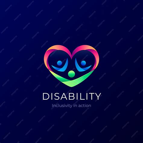 Free Vector Gradient Disability Logo Template