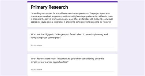 Primary Research Ayodele Williams Oloruntobi