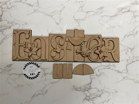 Religious Easter Word Block Handcrafted Spring Decor Etsy
