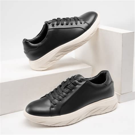 Black Mens Non Slip Casual Dress Sneakers Bruno Marc