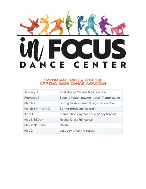 Schedule — In Focus Dance Center