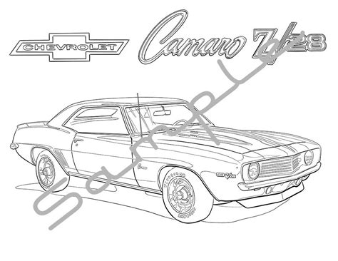 1969 Camaro Drawing At Getdrawings Free Download