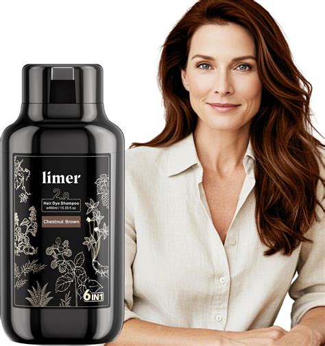 Limer Hair Dye Shampoochestnut Brown 6 In 1 Natural