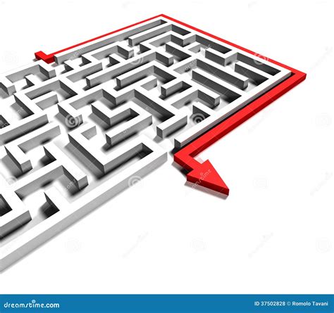 Maze Bypassed Stock Illustration Illustration Of Idea 37502828