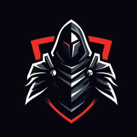 A Black And Red Assassin Knight With A Shield Gaming Game E Sport