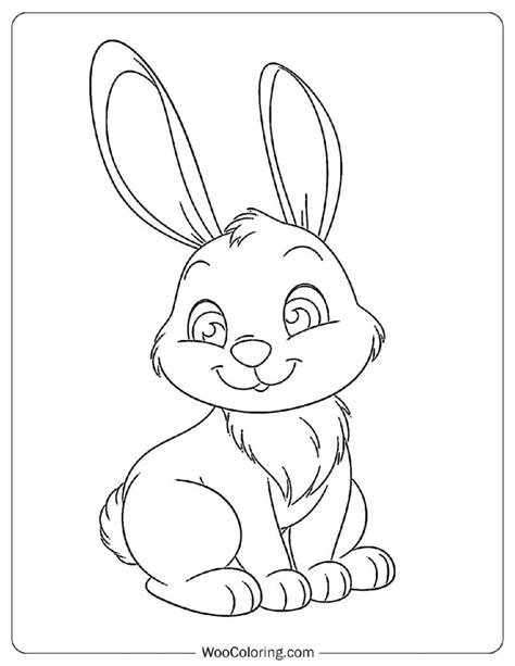 Cute Rabbit Coloring Page
