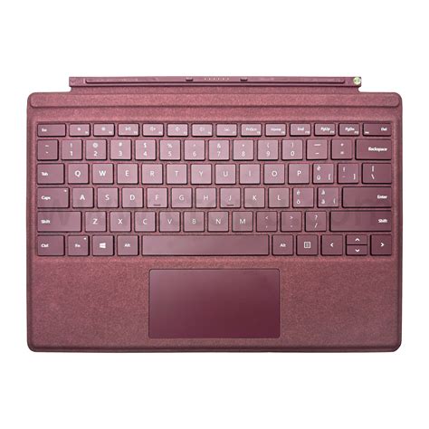Microsoft Surface Pro 6 5 4 3 Signature Type Cover Keyboard Burgundy