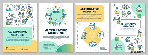 Folleto De Medicina Alternativa Modelo De Curación Física Vector De