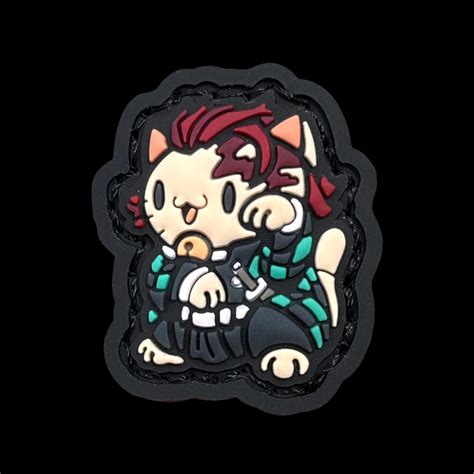 Tanjiro Neko Re Patch Pvc Patch Morale Patch Ranger Eye Velcro Etsy