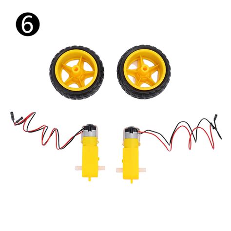Bellylady Smart Car Robot Tire Wheel With Dc 3 6v Gearbox Motor For Arduino Daraz Pk