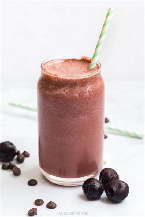 Best Chocolate Cherry Smoothie Recipe High Protein Randa Nutrition