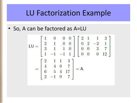 Ppt Understanding Lu Factorization In Scientific Computing Powerpoint Presentation Id6597943 Ppt Understanding Lu Factorization In Scientific Computing Powerpoint Presentation Id6597943