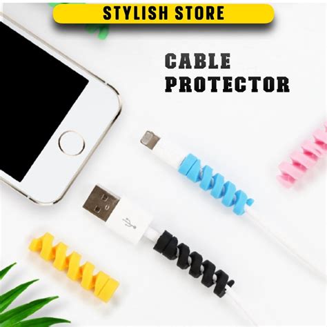 Cable Protector Spiral Charging Cable Protector Usb Type C Cable Management Usb Cable Organizer