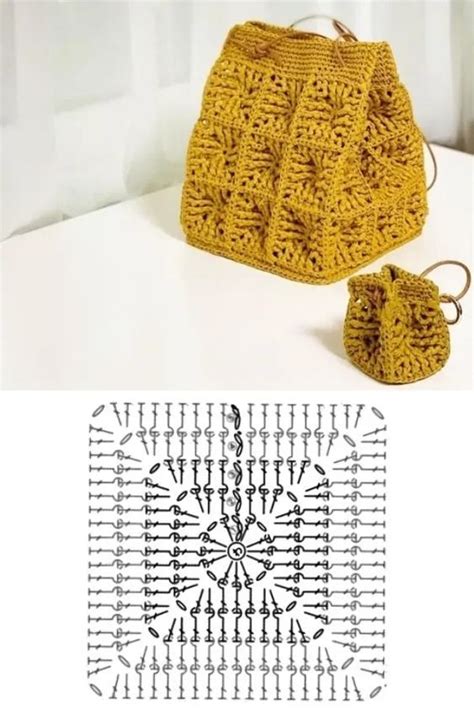 Mini Bag With Crochet Square The Perfect Blend Of Style Crochet Bag