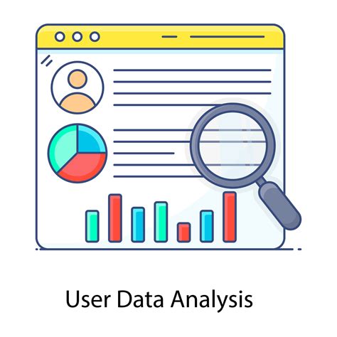 Data Analysis Flat Outline Vector Denoting Data Evaluating And Searching 5187416 Vector Art At