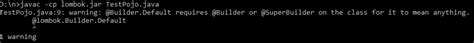 Bug Warning Java Builderdefault Requires Builder Or Superbuilder On The Class For It To