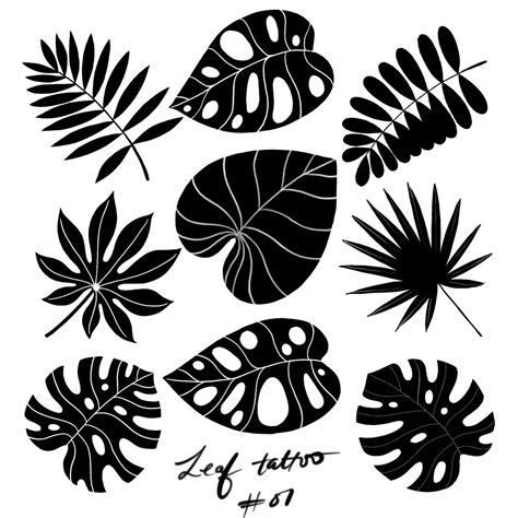 Tropical Leaf Tattoo