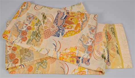 Lot 874 Japanese Samurai Kamishimo Costume And 2 Obi Textile Case Auctions