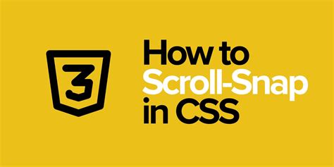 How To Create Horizontal Scroll Snap In Css