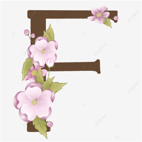 꽃 알파벳 장식 꽃 폰트 알파벳 png 일러스트 및 psd 이미지 무료 다운로드 pngtree