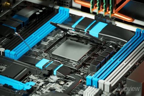The Process Of Assembling A Central Processor Unit On A Motherboard Wall Mural Murals Fan