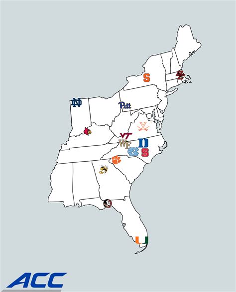 Atlantic Coast Conference Map
