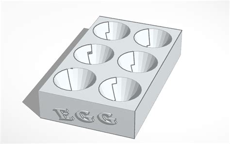 3d Design Egg Tray Tinkercad