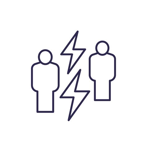 Conflict Line Icon With Two People 36002932 Vector Art At Vecteezy