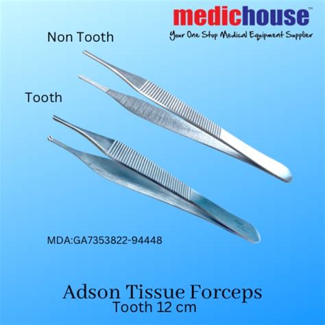 Adson Tissue Forcep Toot Non Tooth 12cm Shopee Malaysia