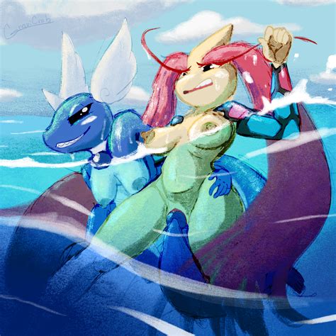 Rule 34 Anthro Anthro On Anthro Beads Dragon Dragonair From Behind
