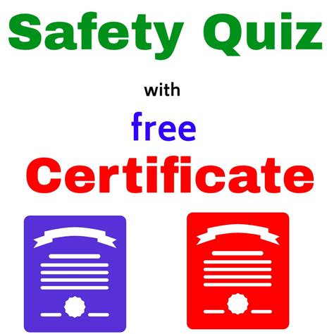 Safety Quiz With Certificate