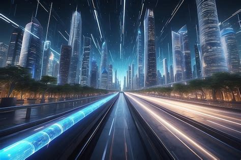 Premium Photo 3d Rendering Of Warp Speed In Hyper Loop With Blur