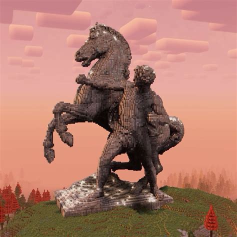 Minecraft Horse Statue Minecraft Horse Statue Design How To Make A