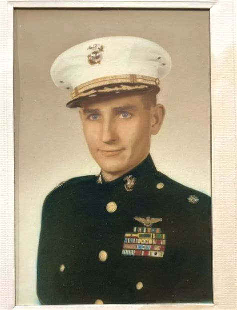 Ww2 Usmc Decorated Aviator Officer Photo Flying Cross Marine Korea Egas