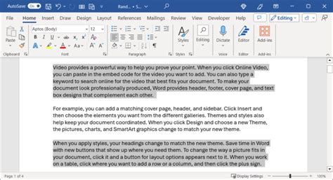 How To Select All Text In Word Documents