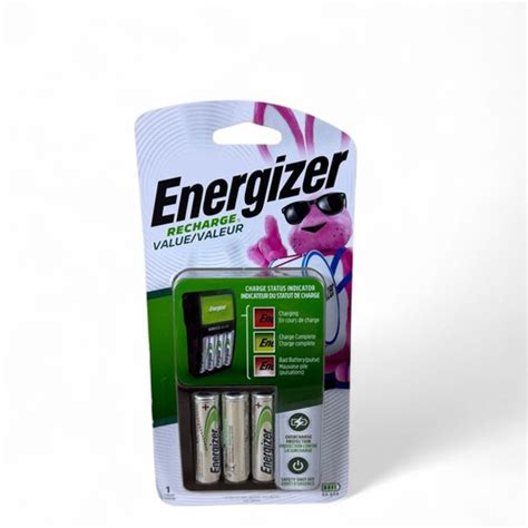 Energizer Recharge Value Charger Kit For Nimh Rechargeable Aa And Aaa
