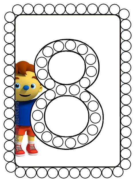 Dot Cijfer 8 Met Pompom Mele