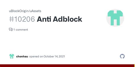 Anti Adblock · Issue 10206 · Ublockoriginuassets · Github