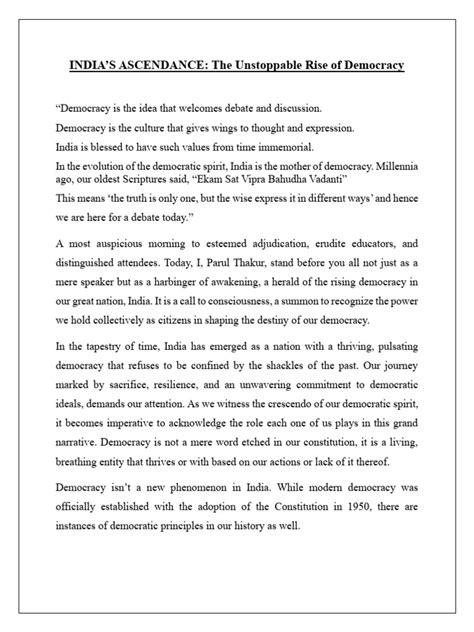 Debate Speech Download Free Pdf Democracy Political Ideologies