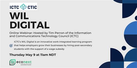 Webinar Ictc Work Integrated Learning Digital Wage Subsidy Econext