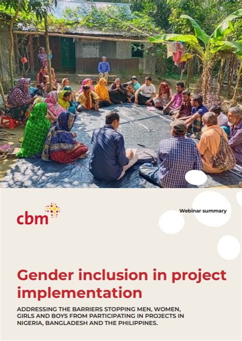 Gender Inclusion In Project Implementation Cbm Australia