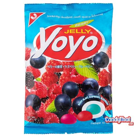 Yoyo Gummy Mixed Berry 80g Candy Thai