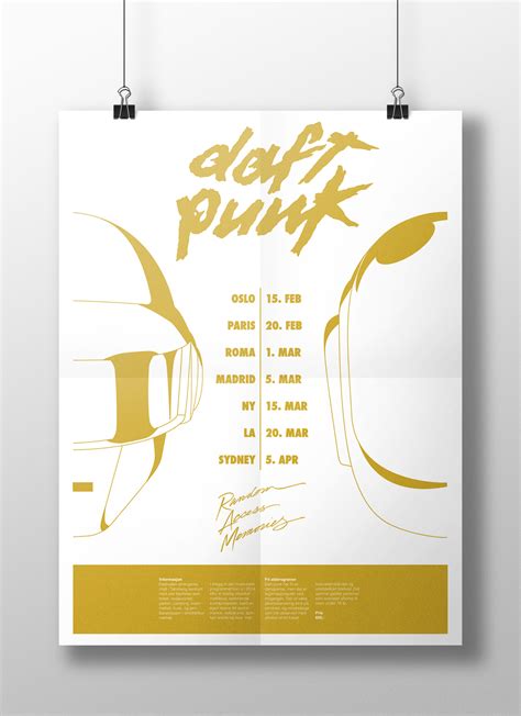 Daft Punk Tour Poster On Behance