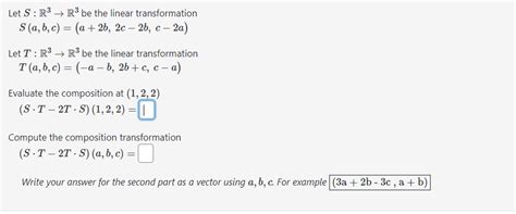 Solved Let Sr3→r3 ﻿be The Linear