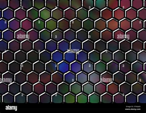 Small Hexagons With Color Gradient Within A Hexagonal Pattern With A